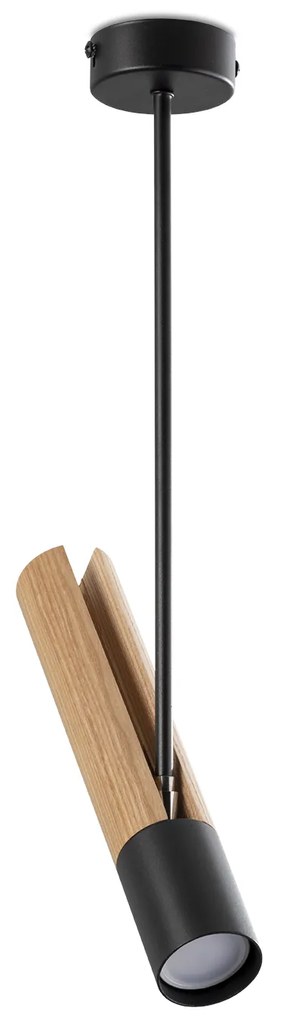 Light for home - Závěsné svítidlo na tyči 2013 "GLAZE WOOD", 1x35W, GU10, Černá