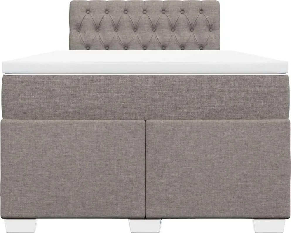 Box spring postel s matrací taupe 120x190 cm textil 3285838