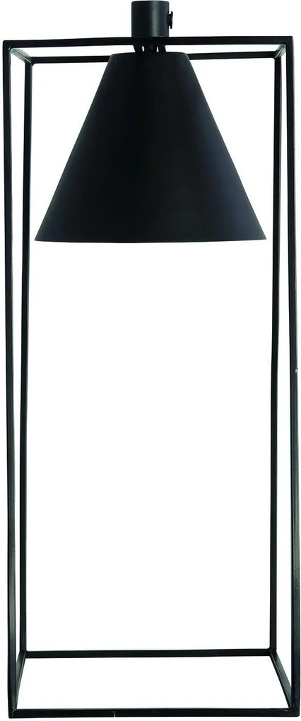 House Doctor Kovová lampa Black Kubix, černá barva, bílá barva, kov