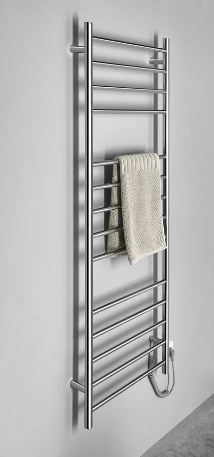 Sapho Sapho, REDONDO elektrický sušák ručníků, kulatý, 600x1500 mm, 130 W, leštěná nerez, ER250V