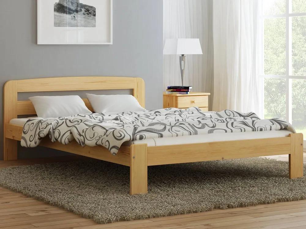 Magnat Masivní borovicová postel Sára 120 x 200 cm - bezbarvý