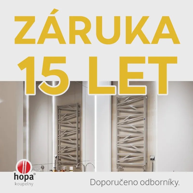 Instalprojekt Koupelnový radiátor STICK LEVEL bílá barva Barva radiátoru - Bílá, Rozměr radiátoru - 1200 × 555 mm, výkon 649 W, Typ připojení - Středové 50 mm RADSTIl126035SP