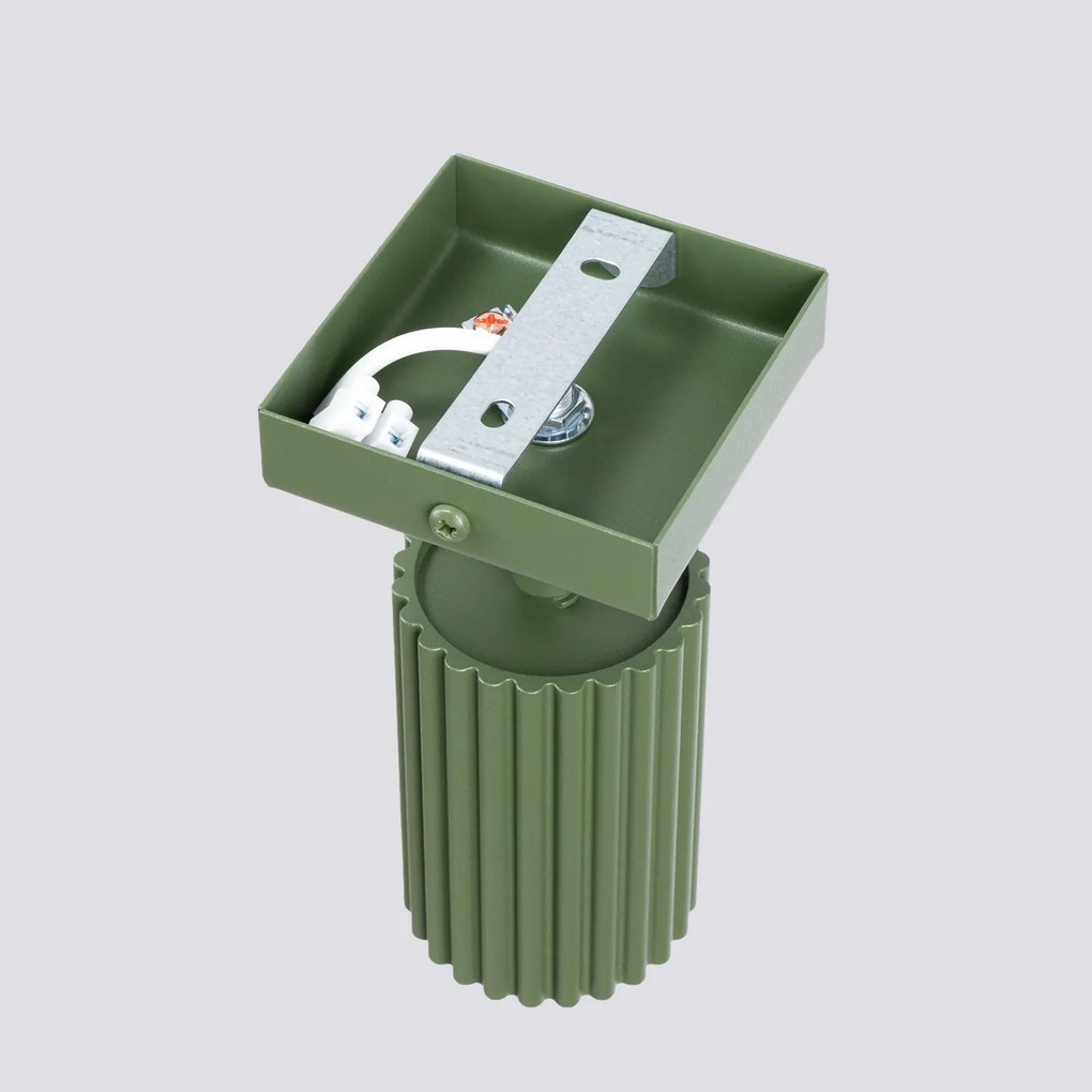 Sollux Lighting Nástěnné svítidlo KARBON olivově zelené