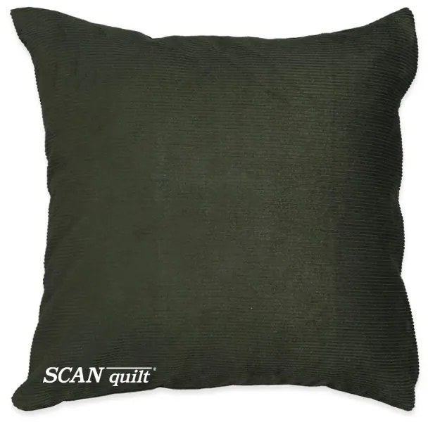 SCANquilt povlak KORD tmavě zelená 45 x 45 cm