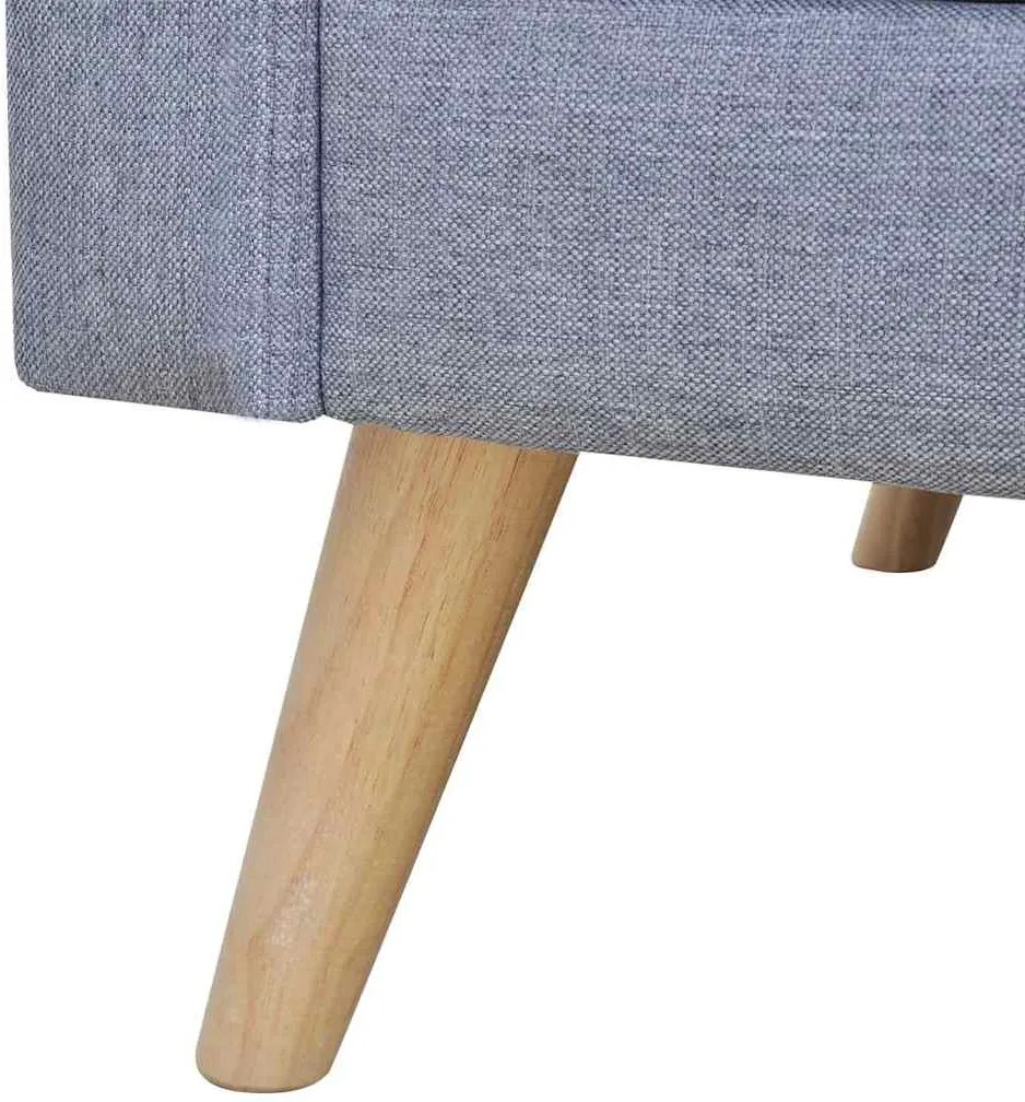 Pohovka dvojmístná textilní světle šedá 242218