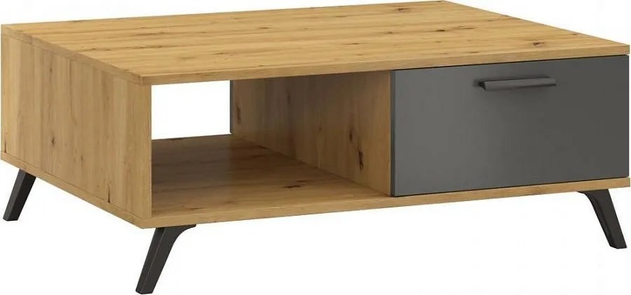 Falco Konferenční stolek Roky 12 se zásuvkou, grafit/dub artisan