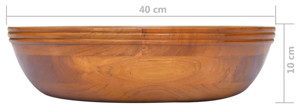 Umývadlo masivní teak Φ40 x 10 cm,  326160