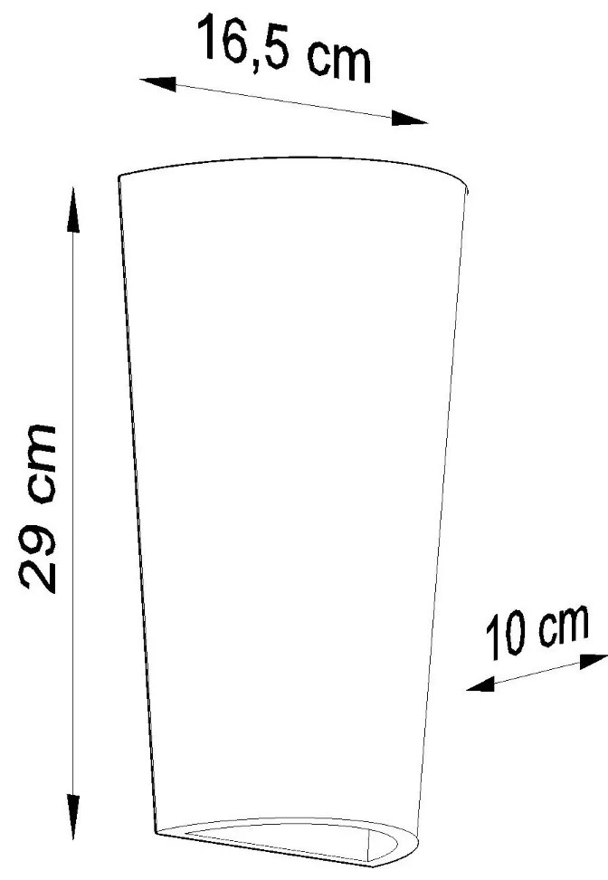 Nástěnné svítidlo Lana, 1x bílé keramické stínidlo