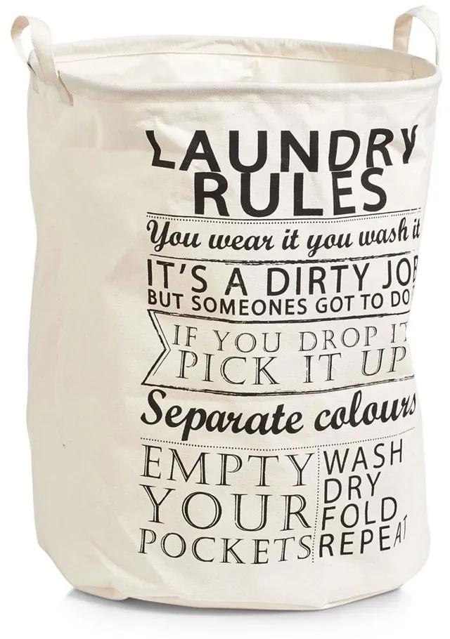 Koš na prádlo Laundry Rules, 38x48 cm, 54 l, ZELLER (4003368142609)