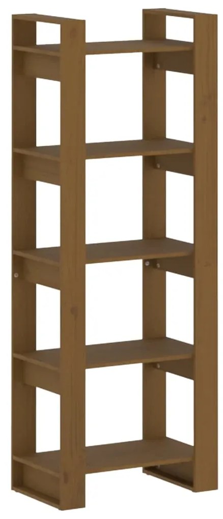 vidaXL Knihovna / dělicí stěna medově hnědá 60x35x160 cm masivní dřevo