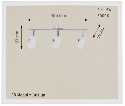 Paulmann 66668 - 3xLED/5W Bodové svítidlo WINDOW 230V
