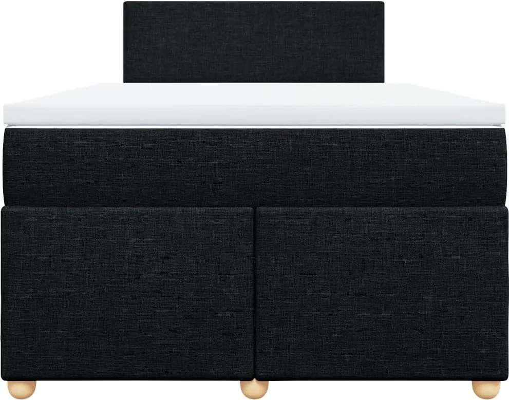 Box spring postel s matrací černá 120x190 cm textil 3288914