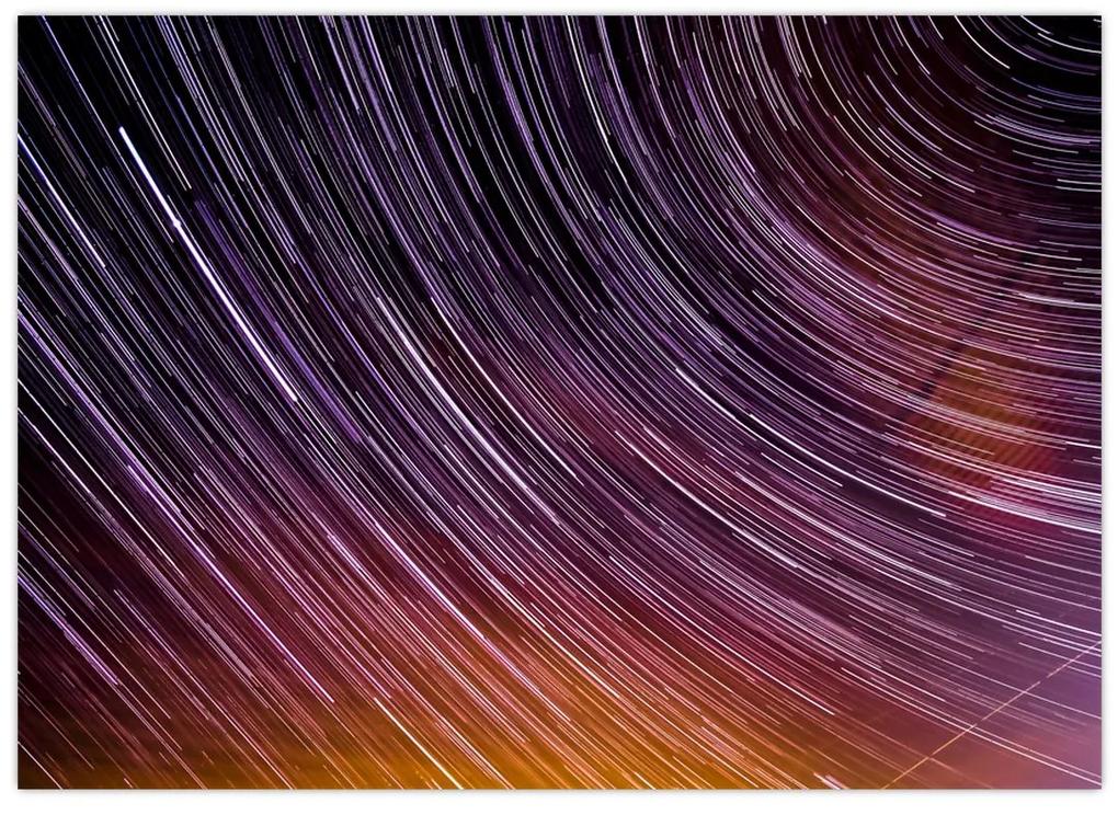 Skleněný obraz rozmazaných hvězd na oblozeSkleněný obraz rozmazaných hviezd na oblohe (70x50 cm)