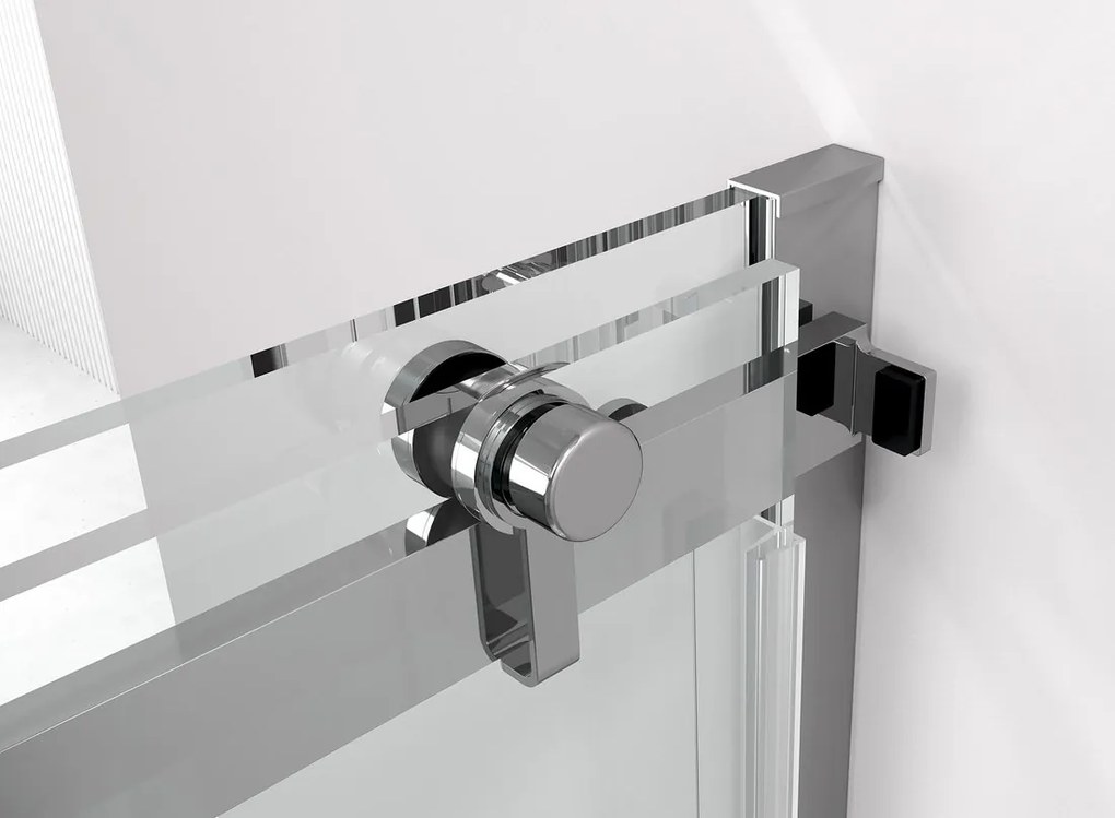Polysan, THRON LINE ROUND sprchové dveře 1100 mm, kulaté pojezdy, čiré sklo, TL5011-5005