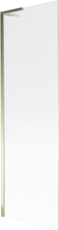 Mexen Next L, 1-křídlová vanová zástěna 60 x 150 cm, 6mm sklo s žebrovým vzorem, zlatý lesklý profil, 895-060-000-03-09-50