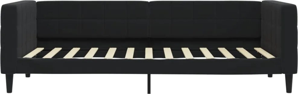 Válenda s přistýlkou černá 90 x 200 cm samet 3196695