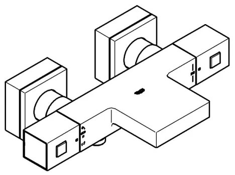GROHE 34497000 - Termostatická vanová baterie GROHTHERM CUBE DN 15 lesklý chrom