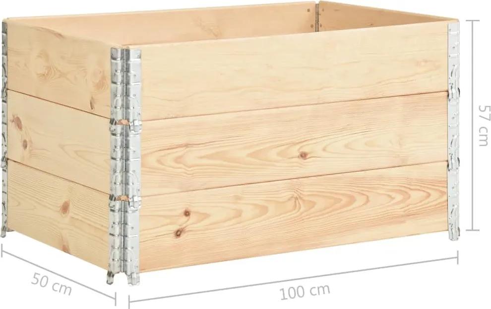 vidaXL Vyvýšené záhony 3 ks 50 x 100 cm masivní borové dřevo [3055165]