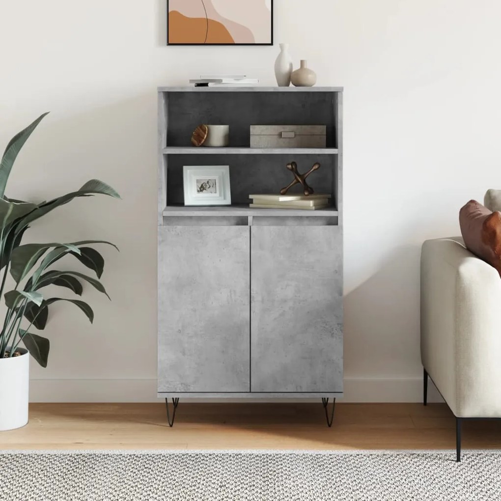 Skříň highboard betonově šedá 60 x 36 x 110 cm kompozitní dřevo