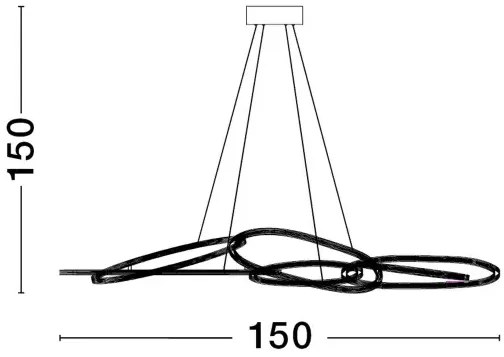 LED lustr Nudos