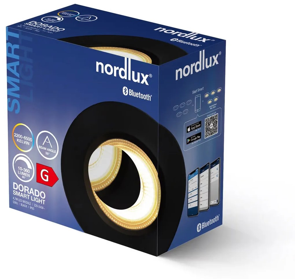 Nordlux Stmívatelná bodovka Dorado ovládaná přes Bluetooth Barva: Nikl