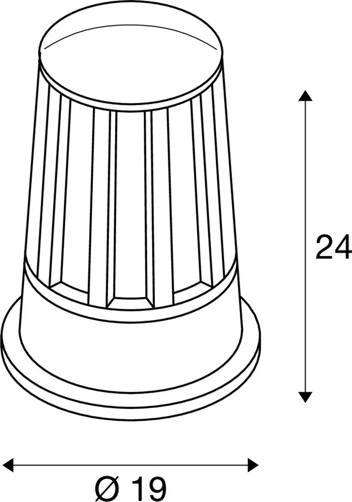 LA 230435 Venkovní svítidlo CONE venkovní kamenná šeď 230V E27 100W IP54 - BIG WHITE (SLV)