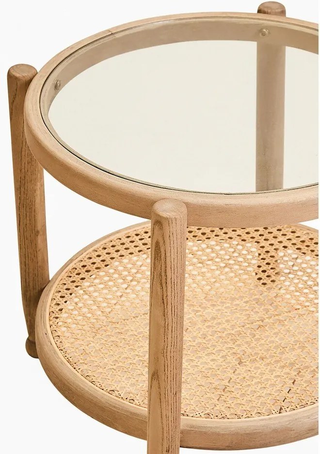 Kulatý odkládací stolek se skleněnou deskou ø 57 cm Cebu – Premier Housewares