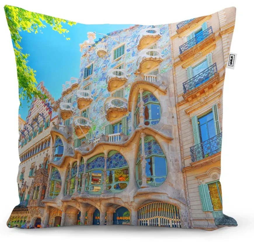 Sablio Polštář Barcelona Gaudi Casa Batllo 2 - 60x60 cm
