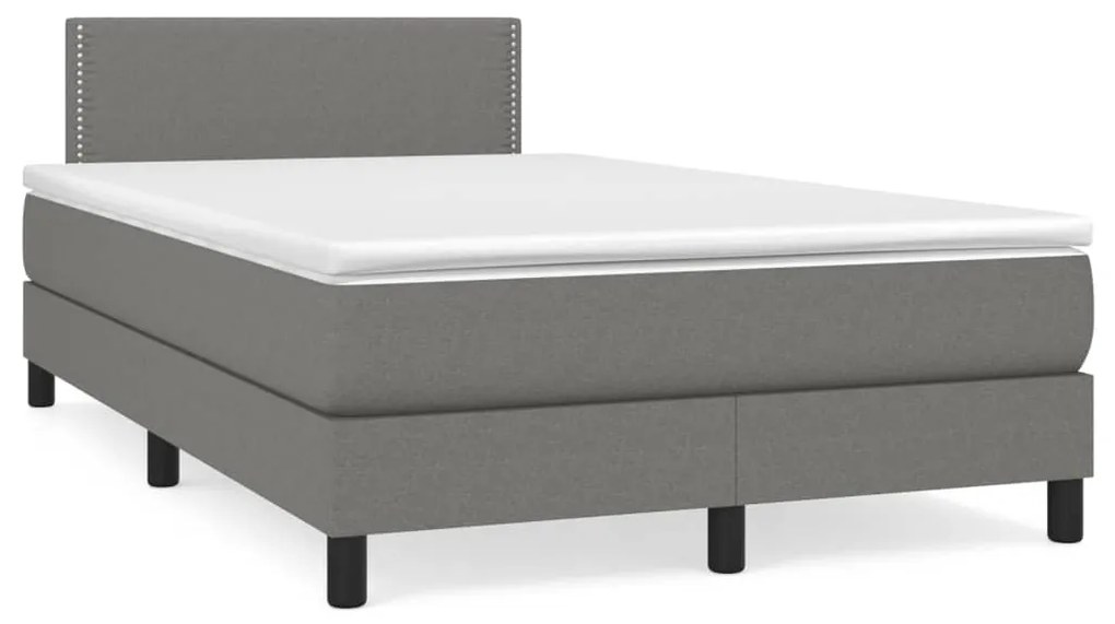Box spring postel s matrací tmavě šedá 120x190 cm textil 3269717