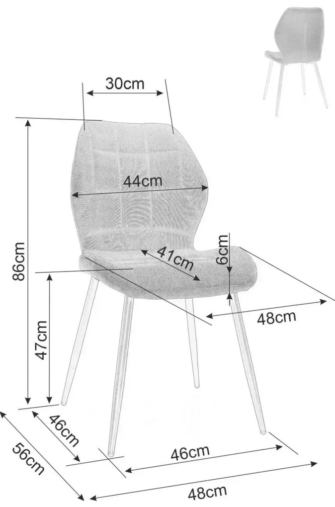 Sametová jídelní židle Jake zelená