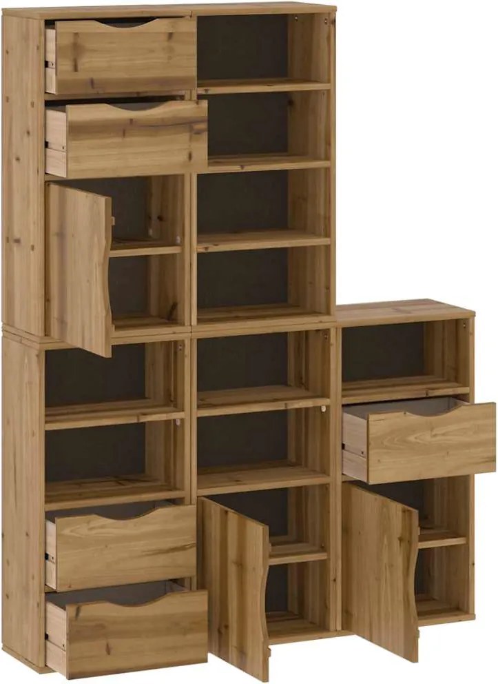 Boční skříňky 5 ks "ODDA" 40x24x79 cm Borovicový masiv 3365366