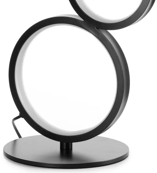 ONLI - LED Stolní lampa RINGS LED/17W/230V 4000K 37 cm černá