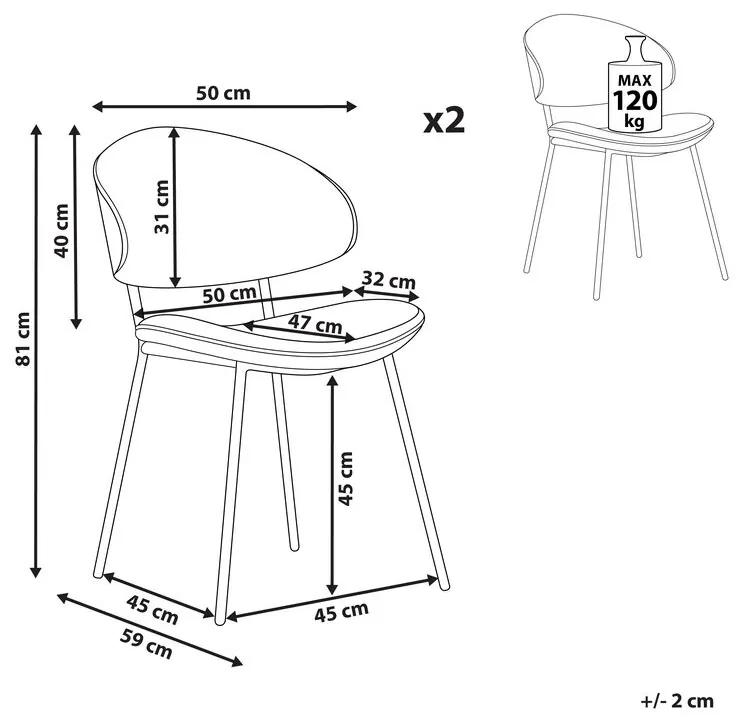 Set 2 ks jídelních židlí Kiaza (béžová). 1080679