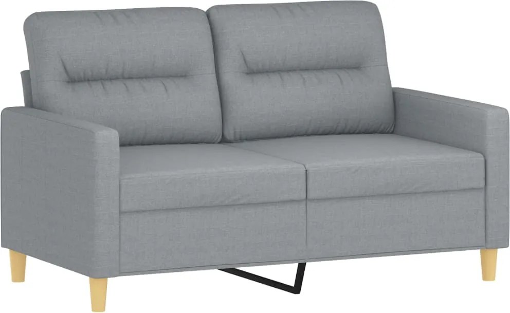 3dílná sedací souprava s polštáři světle šedá textil 3201592