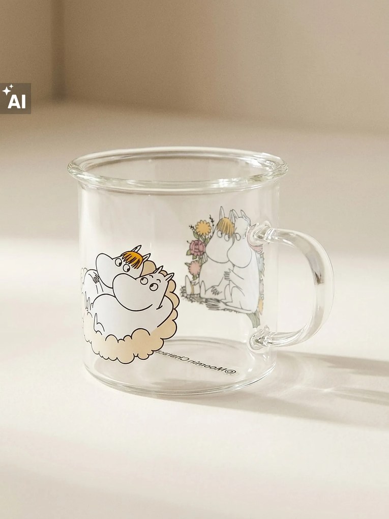 Sinsay - Skleněný hrnek s uchem The Moomins - vícebarevná