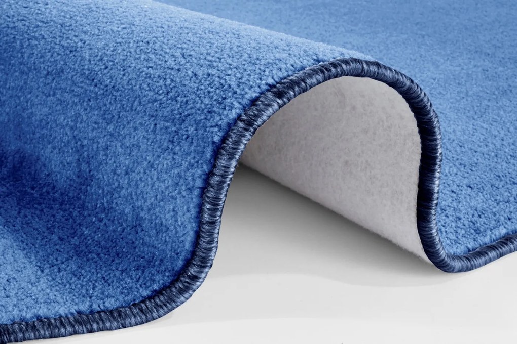 Hanse Home, Kusový koberec Nasty 101153 Blau kruh, 200x200 (průměr) kruh, modrá, chodba / předsíň