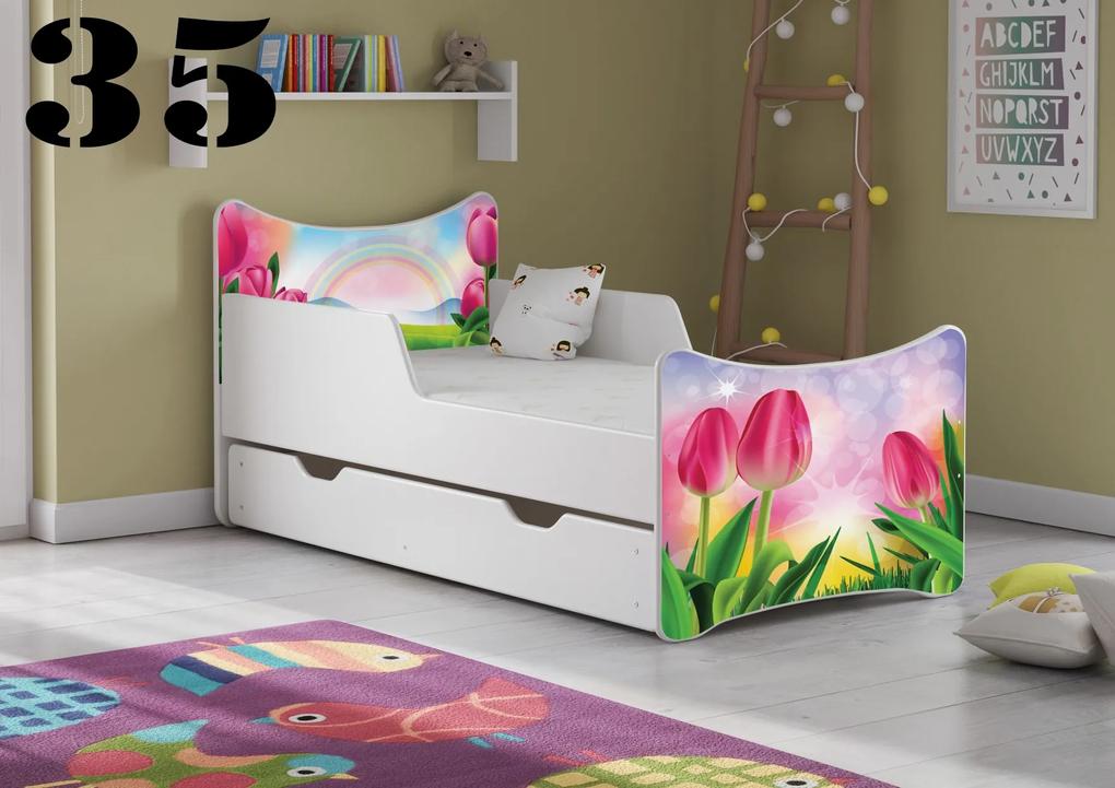 Plastiko Dětská postel Tulipány - 35 - 160x80