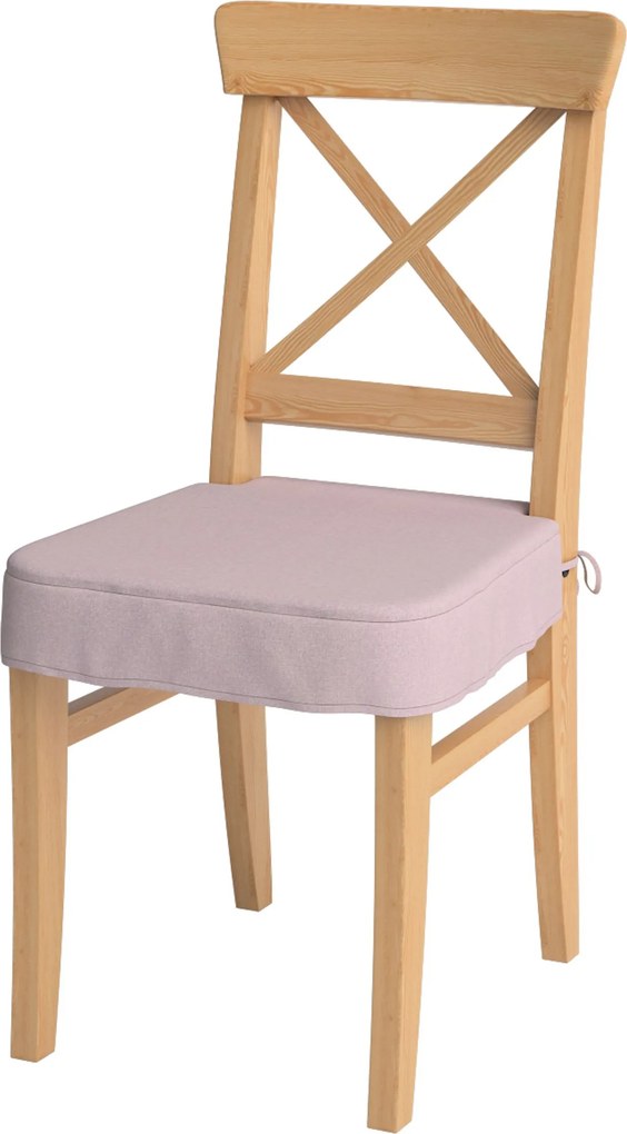 Sedák na židli IKEA Ingolf barva růžová látka pletený vzor