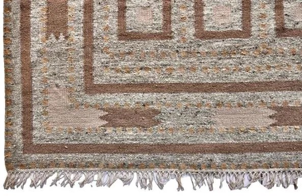 Diamond Carpets India, Ručně vázaný kusový koberec Guggenheim DESP P81 Brown Natural, 200x290, hnědá, chodba / předsíň