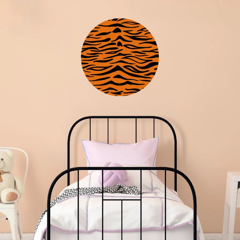 PIPPER. Kruhová samolepka na zeď "Tygří vzor" Velikost: 60cm