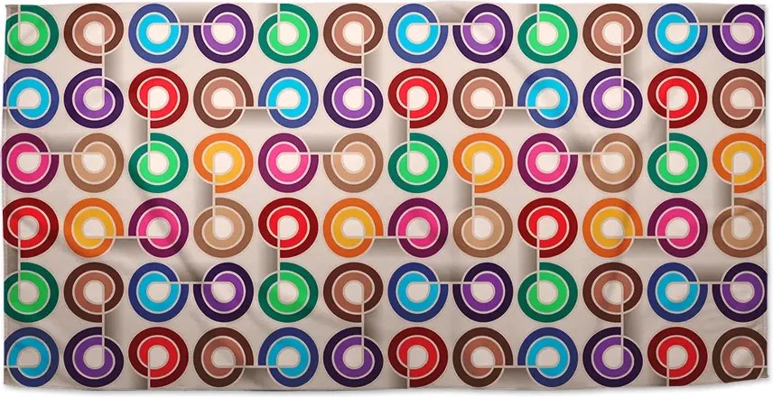 Sablio Ručník Barevné spirály - 70x140 cm