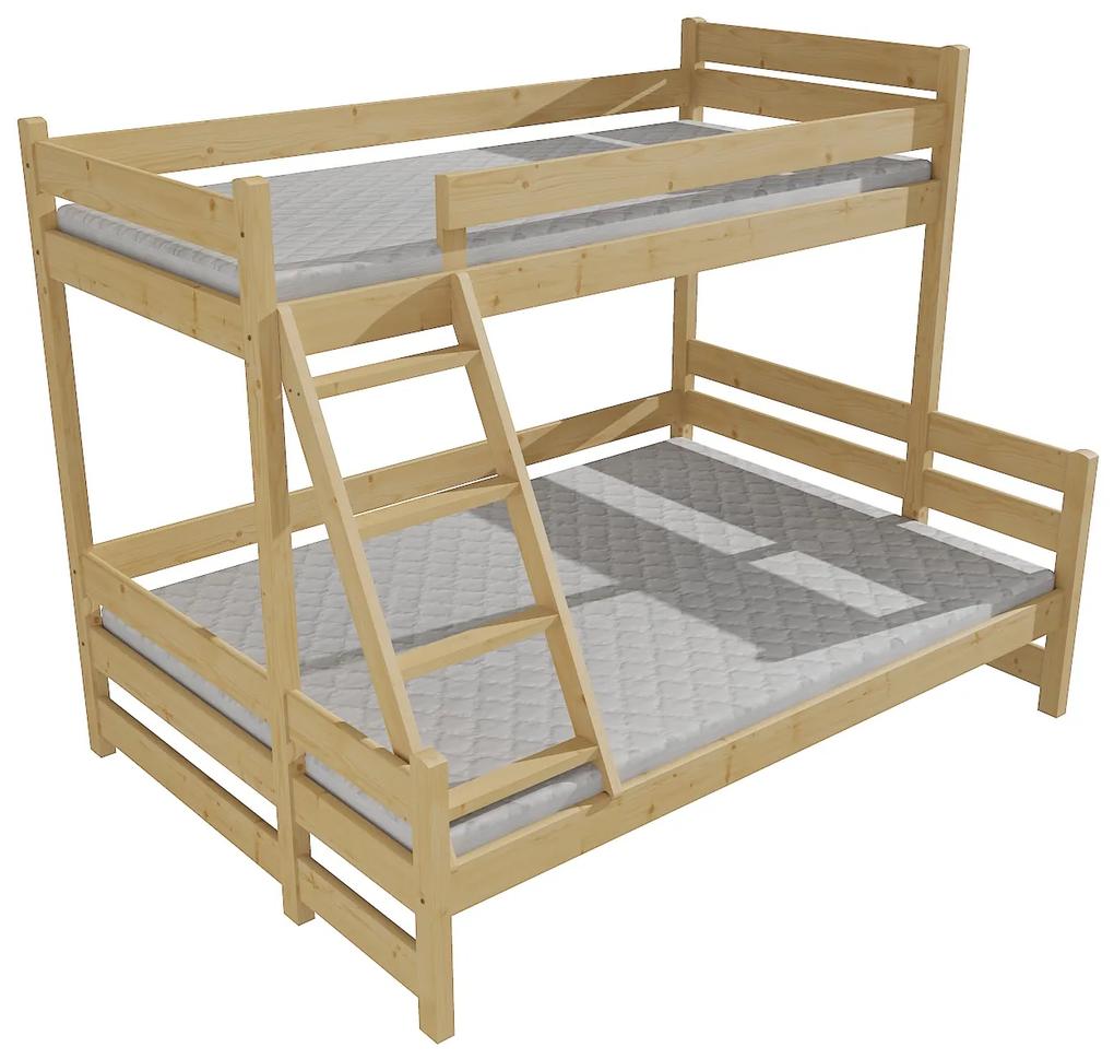 Vomaks Patrová postel s rozšířeným spodním lůžkem PPS 004 Rozměr: 90/120 x 200 cm, Barva: moření olše