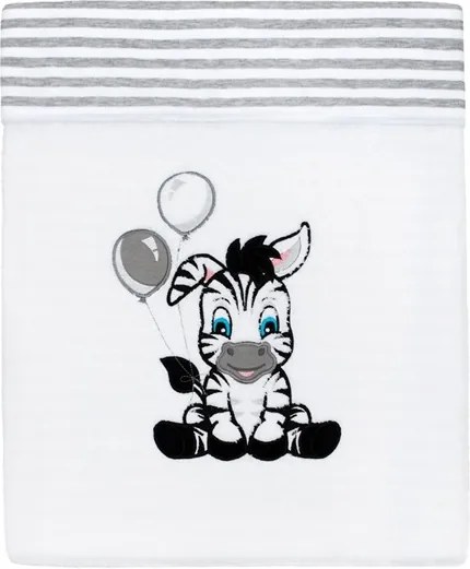 NEW BABY | New Baby Zebra | Luxusní dětská zimní deka New Baby Zebra 110x90 cm | Bílá |