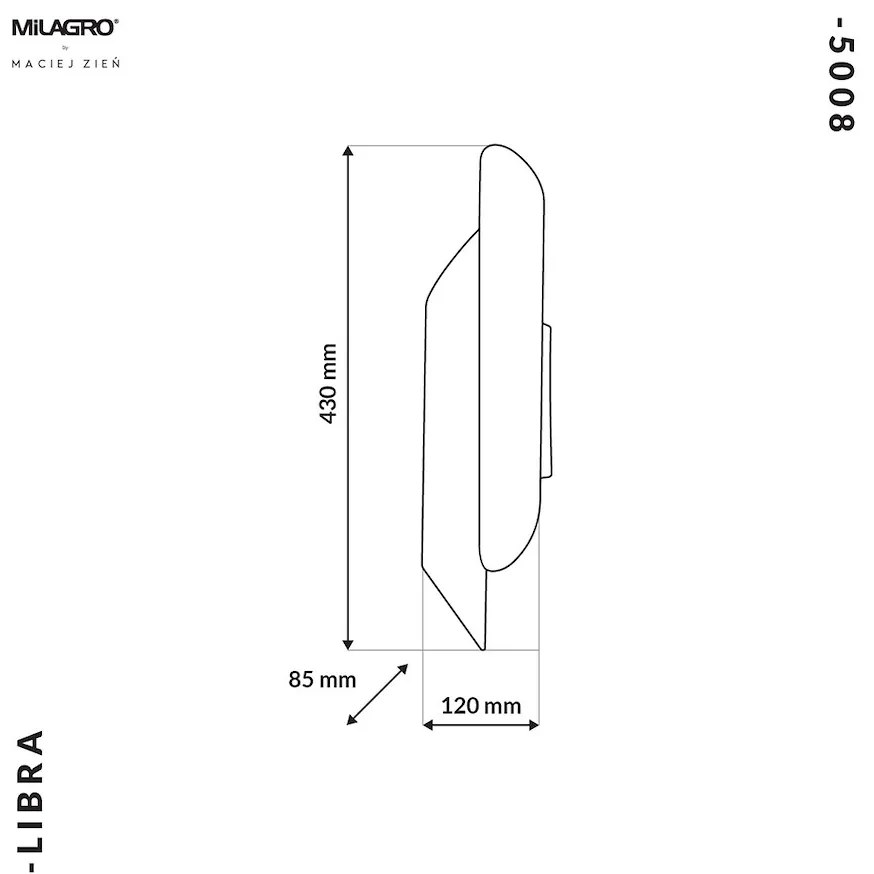 Nástěnné svítidlo Libra, 2x zlaté/černé kovové stínítko, b