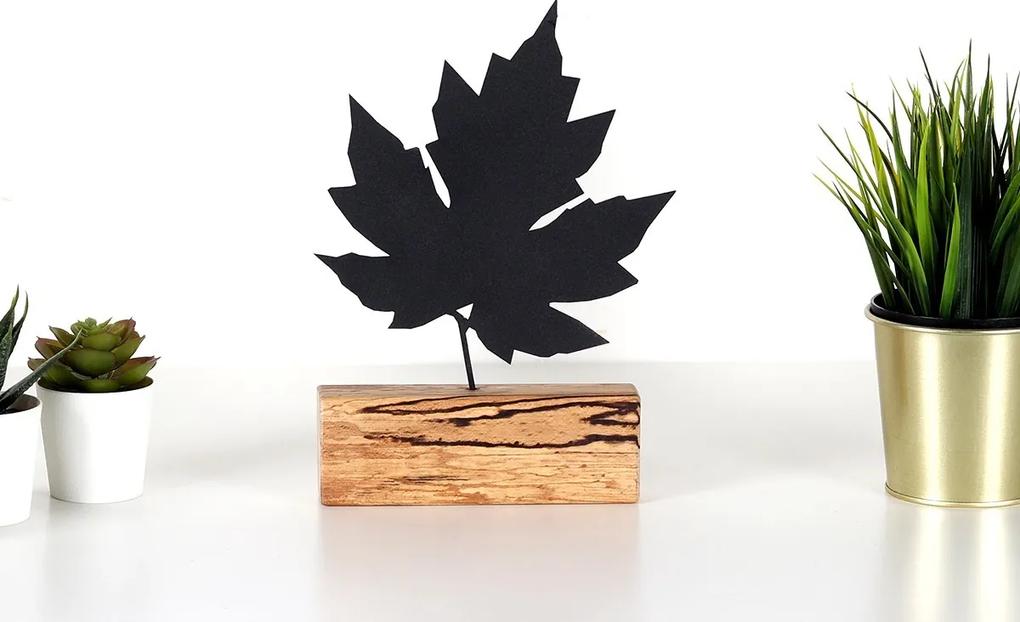 Kovová dekorace Maple 27 cm černá
