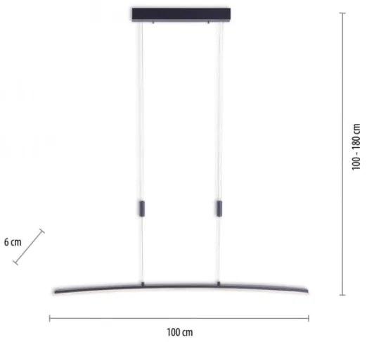 Paul Neuhaus 2530-13 - LED Stmívatelný lustr na lanku JANINA LED/27W/230V