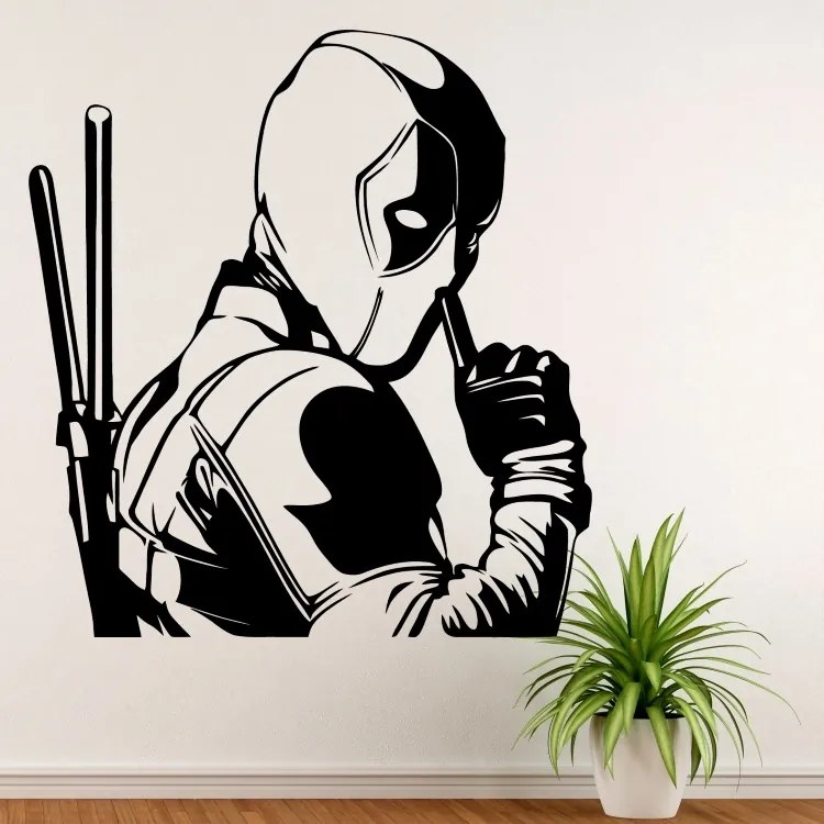 Deadpool pst - vinylová samolepka na zeď 106x100cm