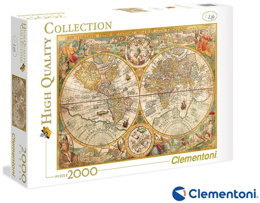 Clementoni - Puzzle 2000 Mapa Antic