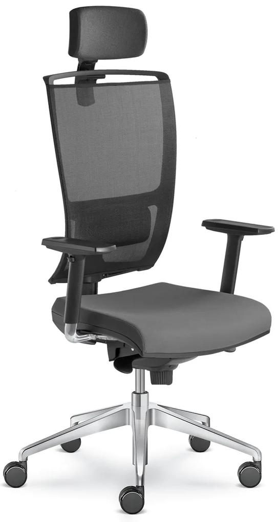 LD seating Lyra Net 201-SYS-F80-N6 - Kancelářšká židle  - koženka černá