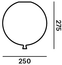 Brokis Memory PC878, stropní balonek z hnědého matného skla, černý spínač 1x15W E27, prům. 25cm